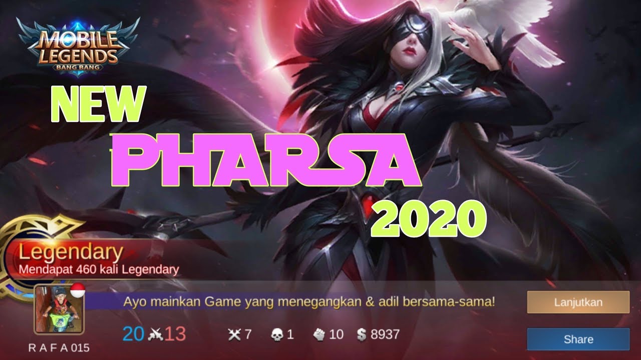 New PHARSA mobile legends 2020 | Solo Ranked | menuju legends - YouTube