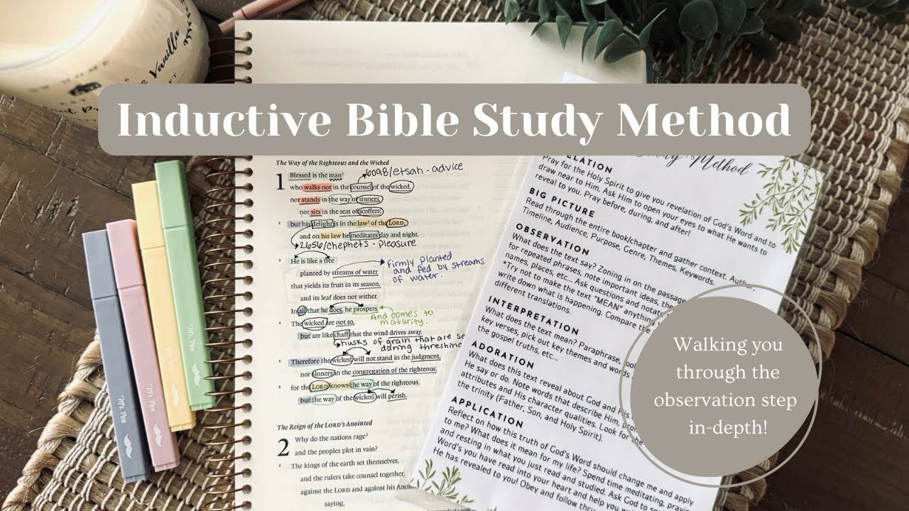 Inductive Bible Study Method Scripture OBSERVATION PROCESS ESV