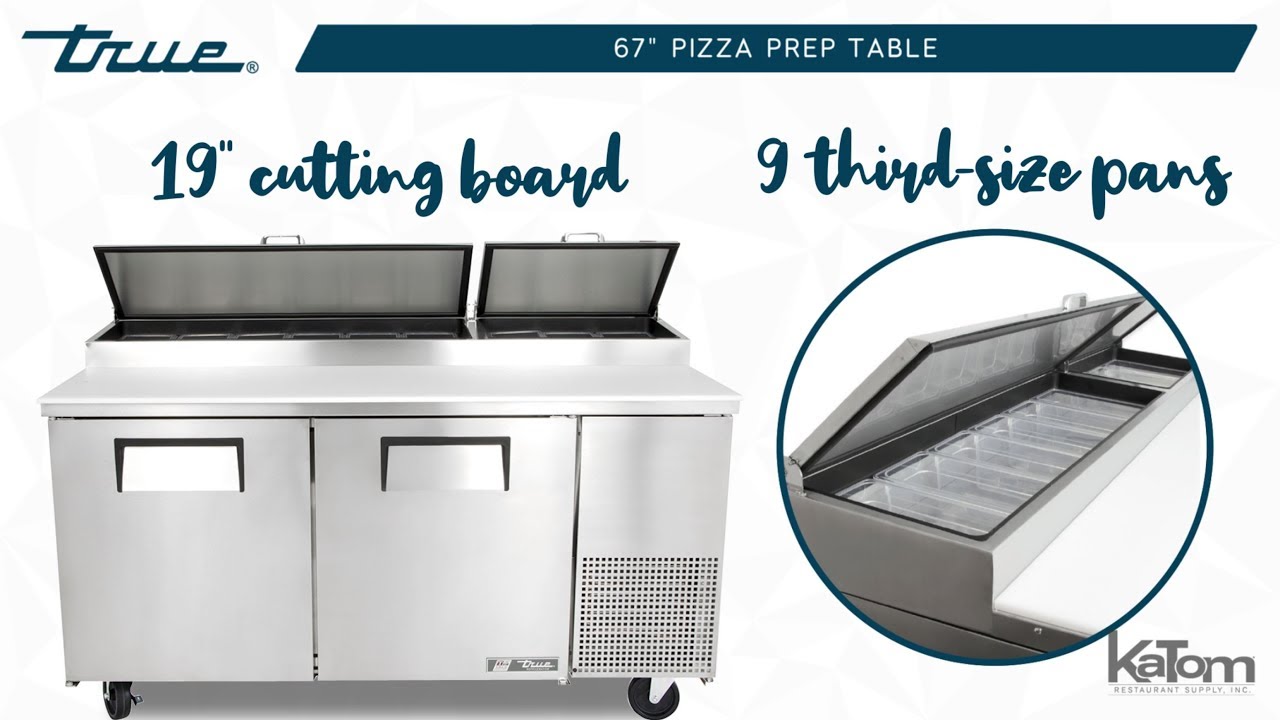 True 67" Pizza Prep Table (598-TPP67) - YouTube