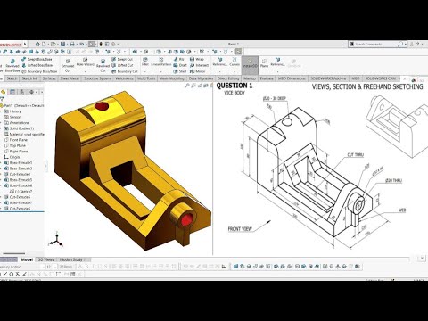 Solidworks Tutorial for Vice Body - YouTube