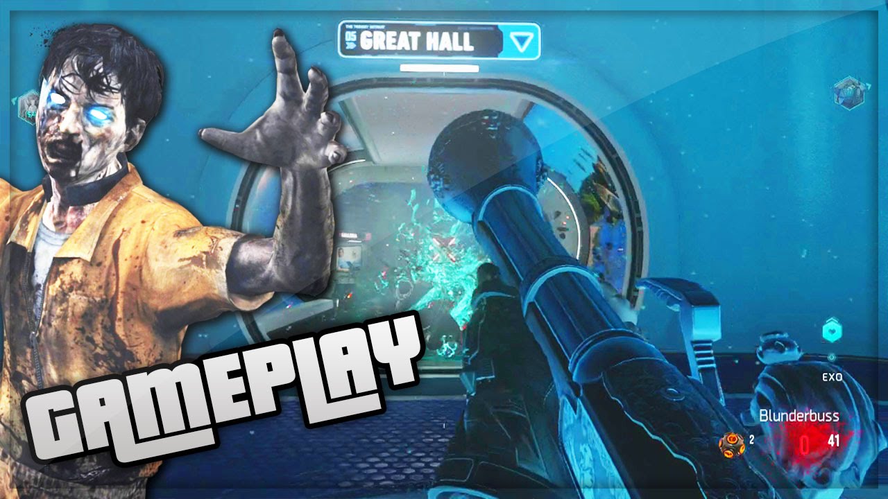 NEW DLC GAMEPLAY! Advanced Warfare DLC 4 Zombies Descent Map (Call Of ...