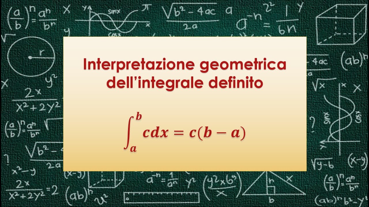 Interpretazione geometrica dell'integrale definito - YouTube