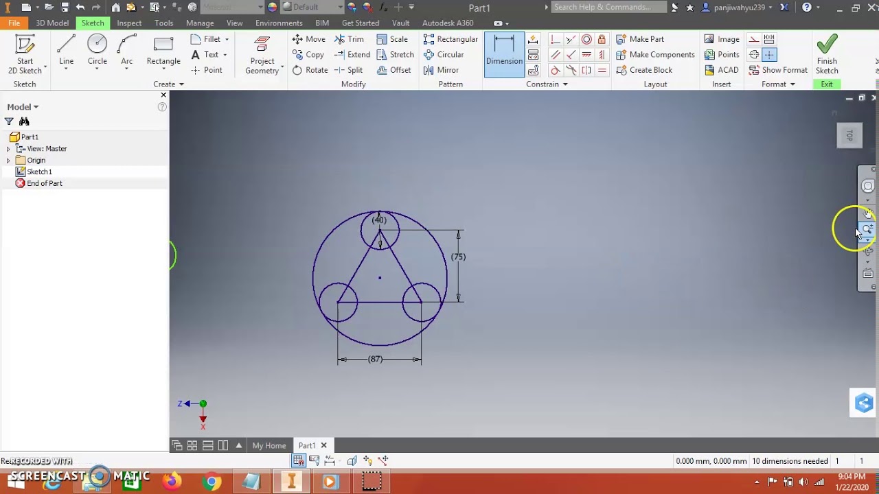 BELAJAR DASAR INVENTOR UNTUK PEMULA PART#1 - YouTube