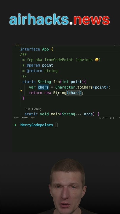 Merry Codepoints Java Shorts Coding Airhacks Youtube