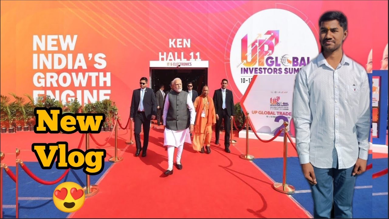 Vlog: UP Global Investors Summit 2023 with Drone Show Live 🔥😍 - YouTube