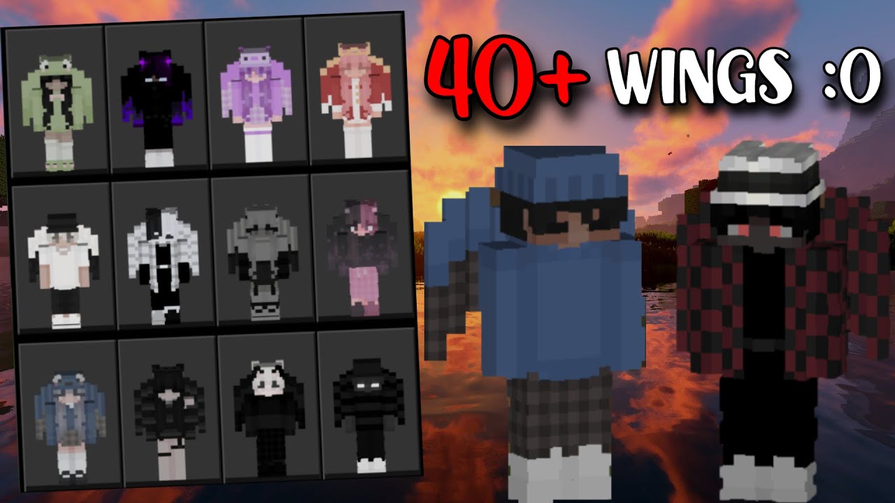 FREE 40+ WINGS COSMETIC SKINPACK (WORKS ON 1.16+ - 1.17+) [MCBE] - YouTube
