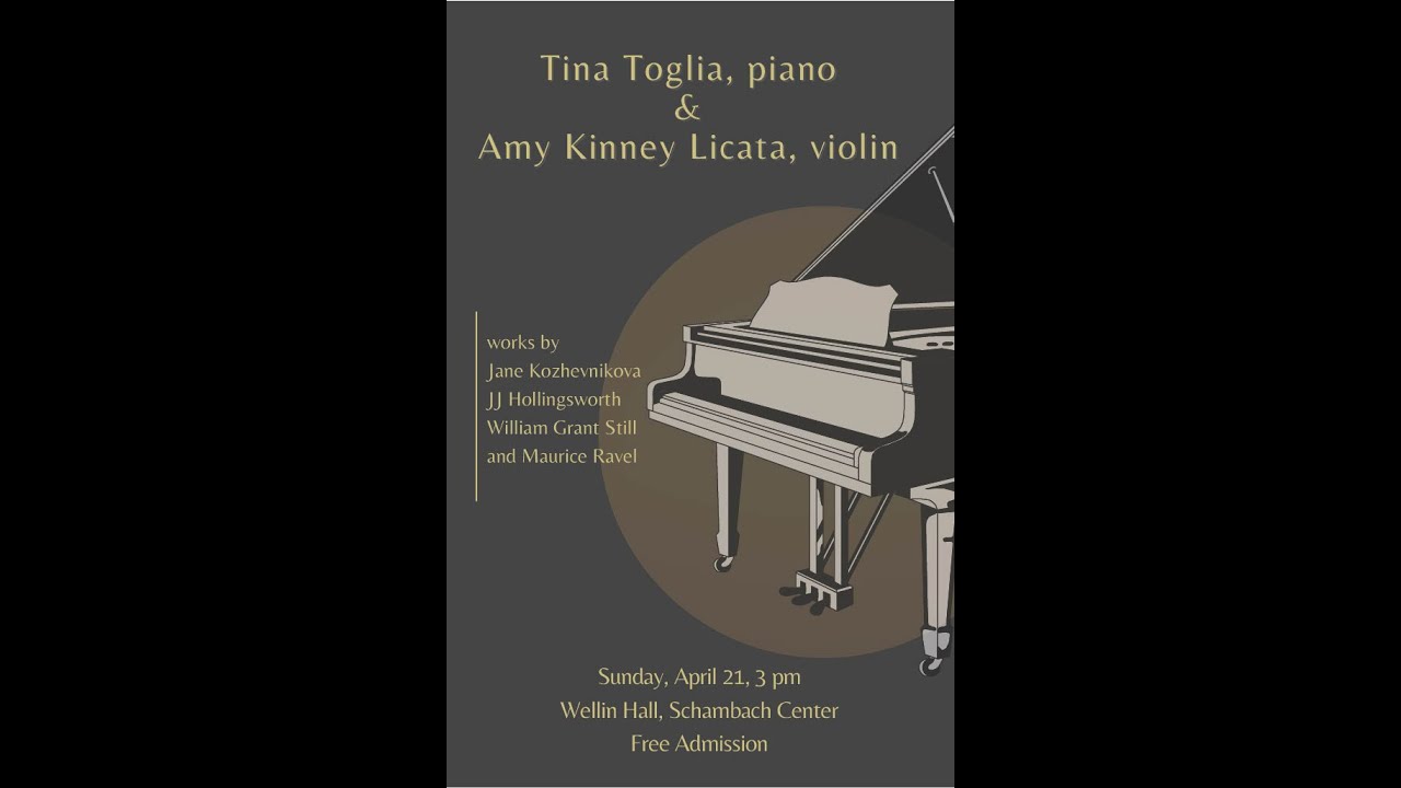 Tina Toglia, piano and Amy Kinney Licata, violin - YouTube