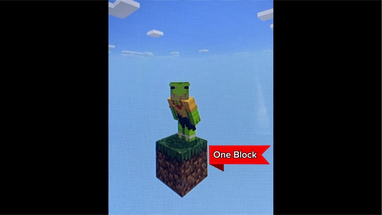 Playing Minecraft one block pt.2 - YouTube