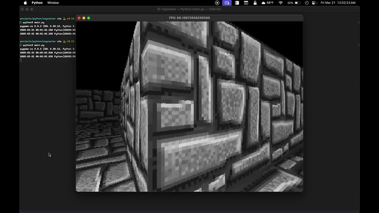 Texture-mapped Raycaster using Python and Pygame - YouTube
