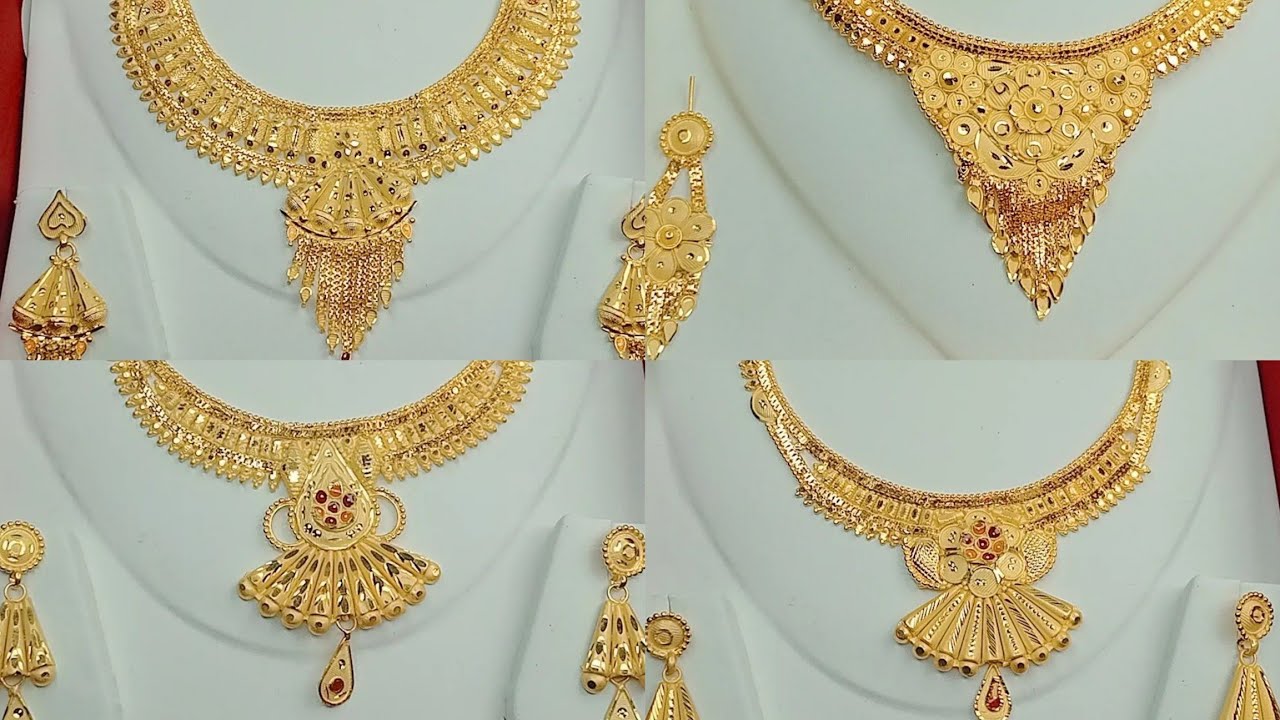 Gold necklace designs | Sone ke har ki designs - YouTube