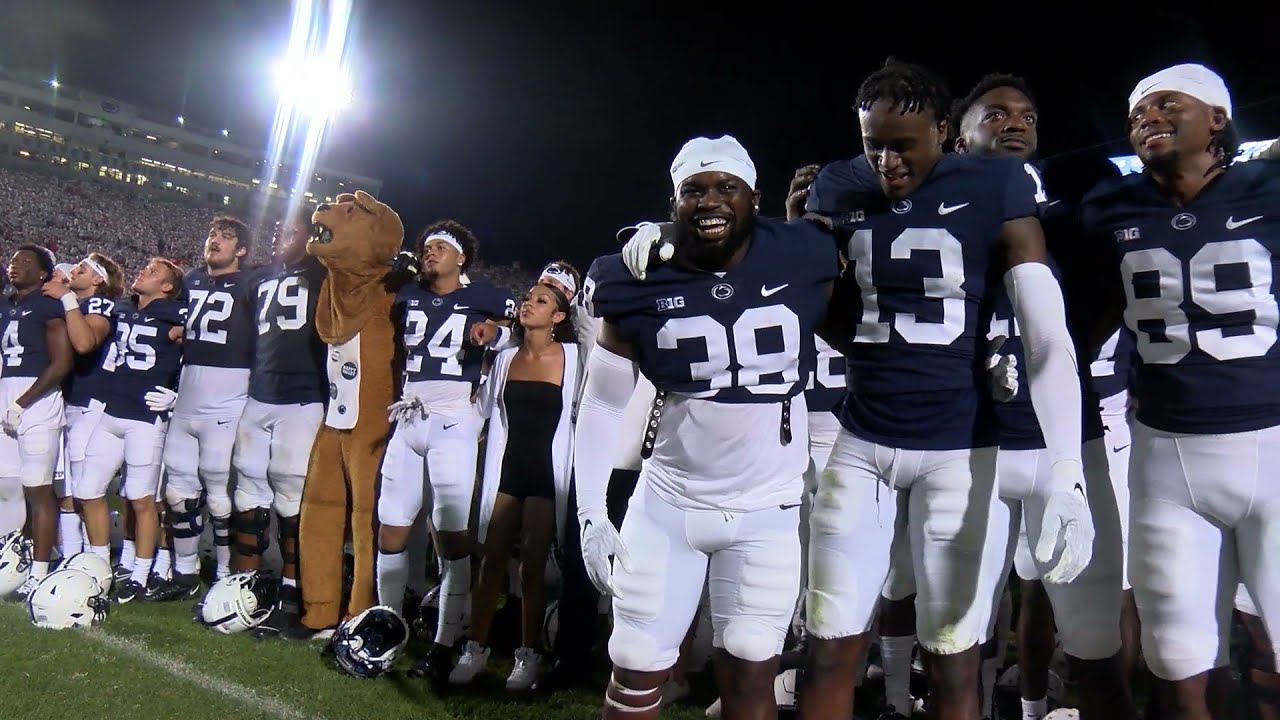 Penn State Football sings Alma Mater after 28-20 victory over Auburn ...