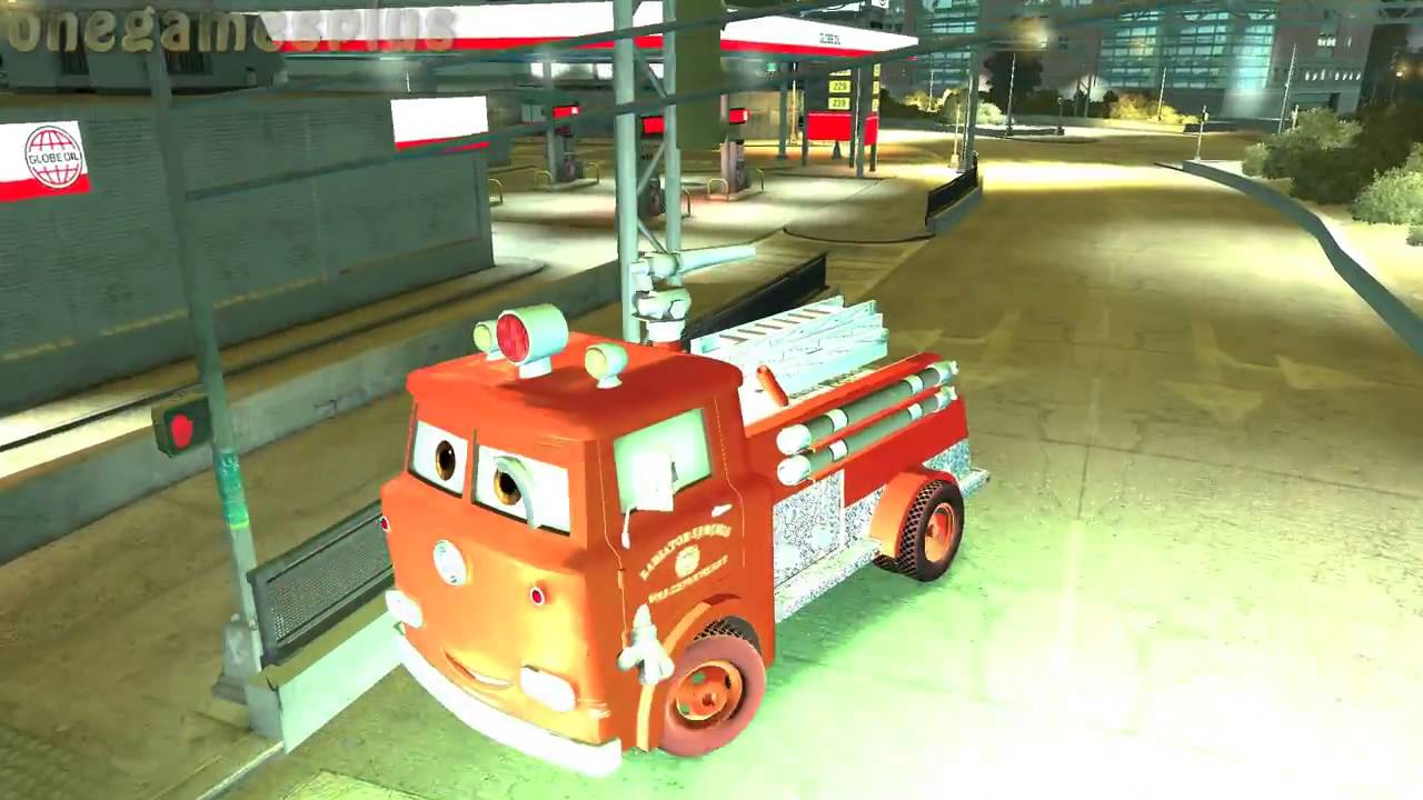 Disney PIXAR cars Red Fire Truck Mack Truck and Minions Children's ...