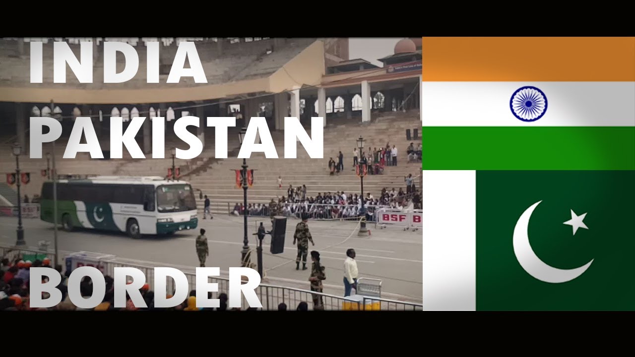 AJK : INDIA - PAKISTAN BORDER SCENE, BUS TRAVELLING FROM INDIA TO ...