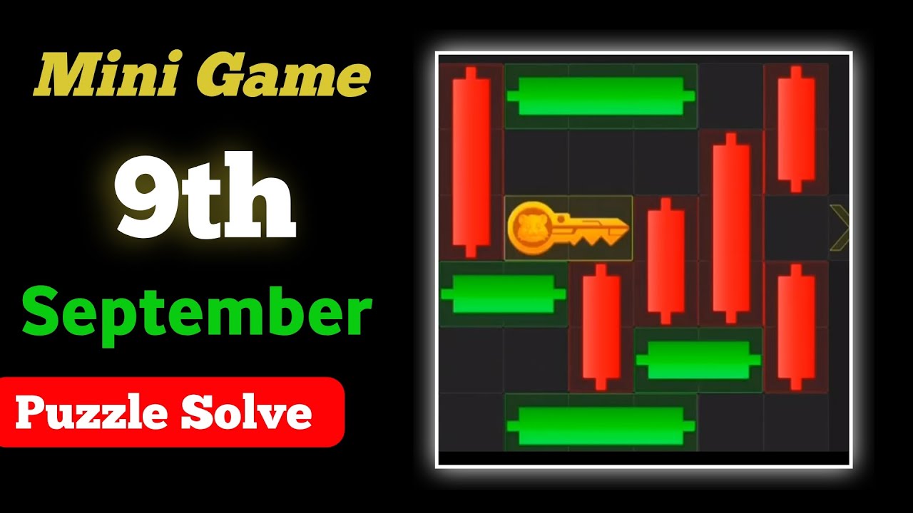 9 September Mini Game Today | How To Solve Mini Game Puzzle Today ...