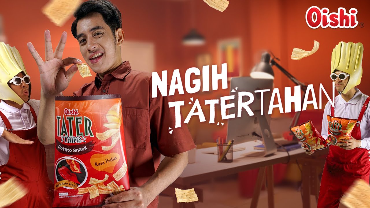 OISHI TATER THINS RASA PEDAS | #NagihTATERtahan - YouTube