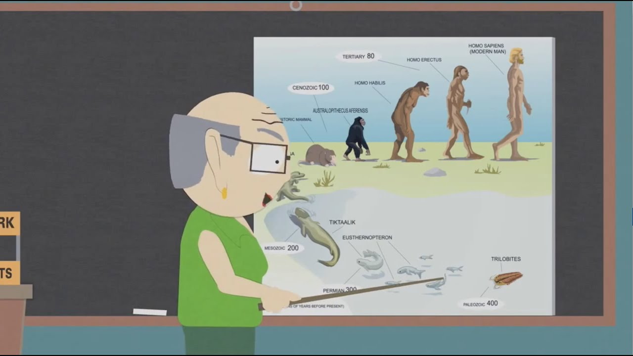 South Park - Ms. Garrison Teaches Evolution - YouTube