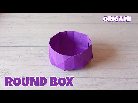 DIY ROUND BOX ORIGAMII TUTORIAL| HOW TO NAKE A PAPER BOX CRAFT| EASY FOLDING ORIGAMI| HANDMADE