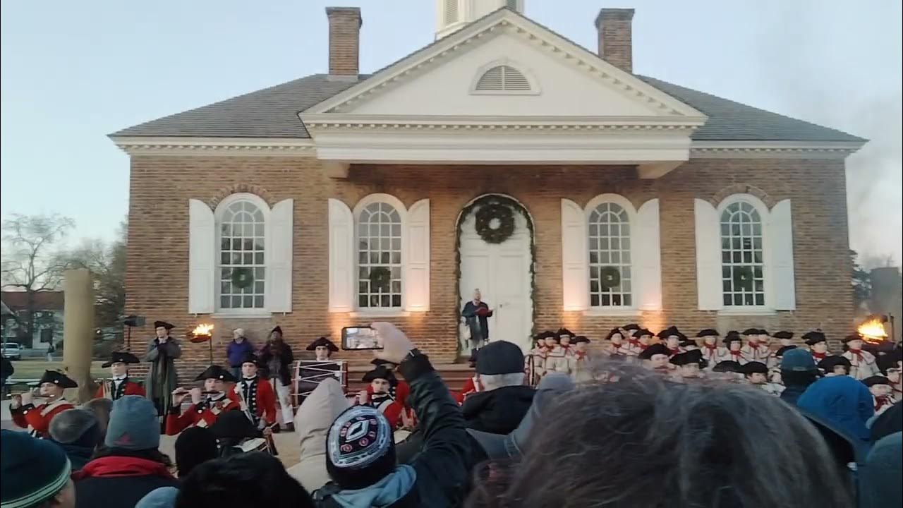 Christmas celebration in colonial Williamsburg Part 1 - YouTube