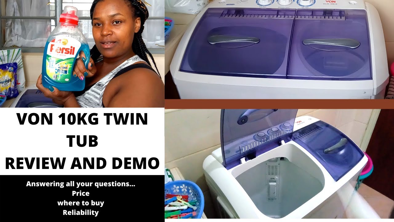 Laundry day, VON 10kg twin tab semi-automatic washing machine review ...