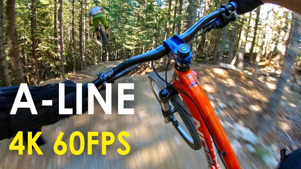 A-Line with GoPro Hero 6! - Whistler Bike Park 4K 60fps | Jordan ...