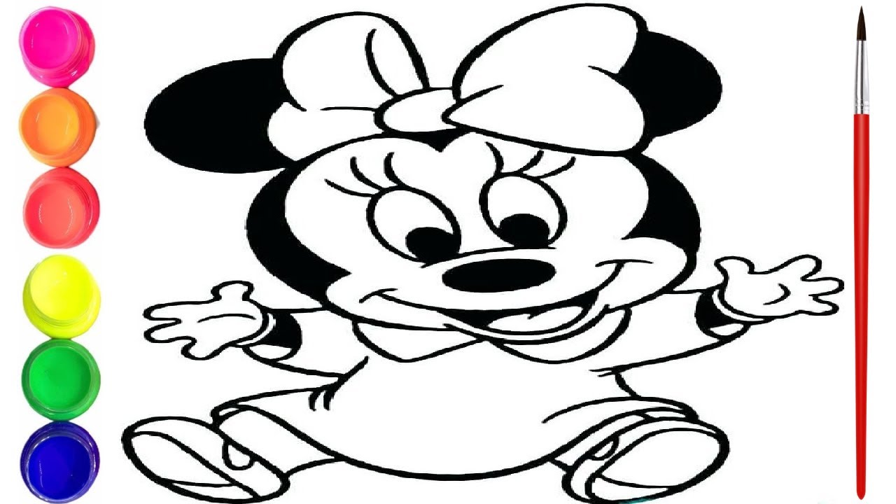 How to draw minnie | Сурет салу минни | Bolalar uchun qiz rasm chizish ...