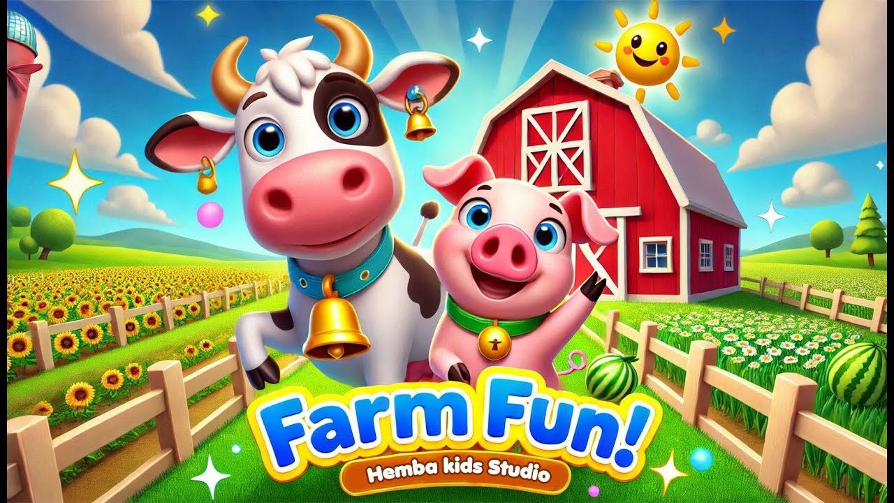 Animals on the Farm | Nursery Rhyme & kids song | Little Sheep | Super ...