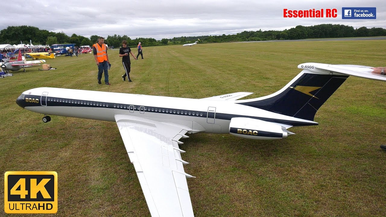 🛫 GIANT RC VICKERS VC10 with FOUR micro JET ENGINES [*UltraHD and 4K ...