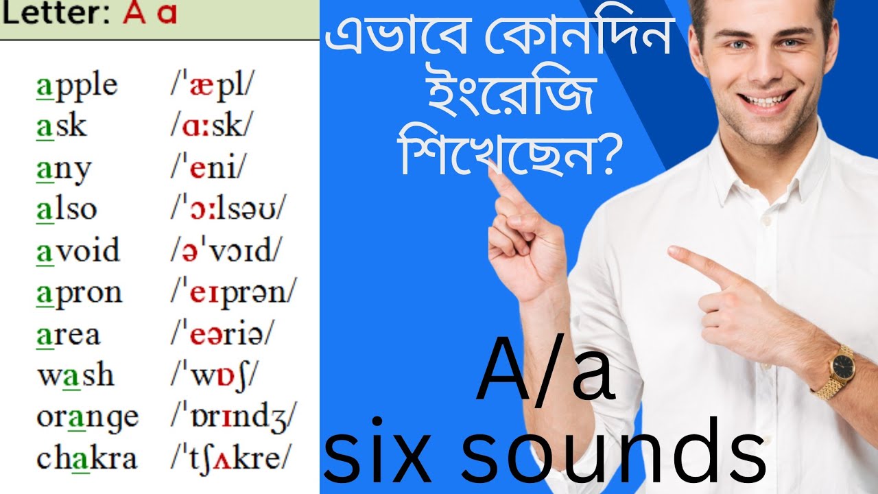 English pronunciation | The letter 'A' | The 6 ways to pronounce the ...