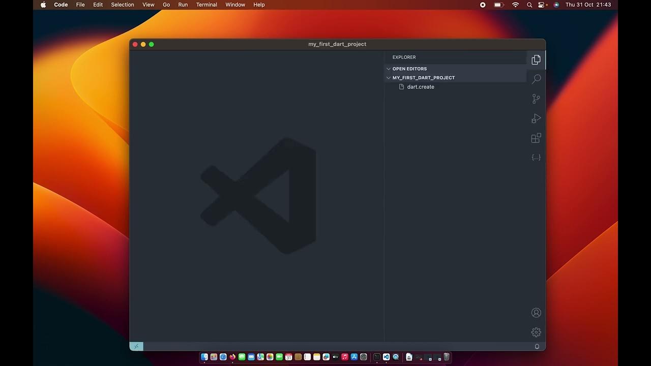 How To Create Dart Project Using Vs Code Youtube