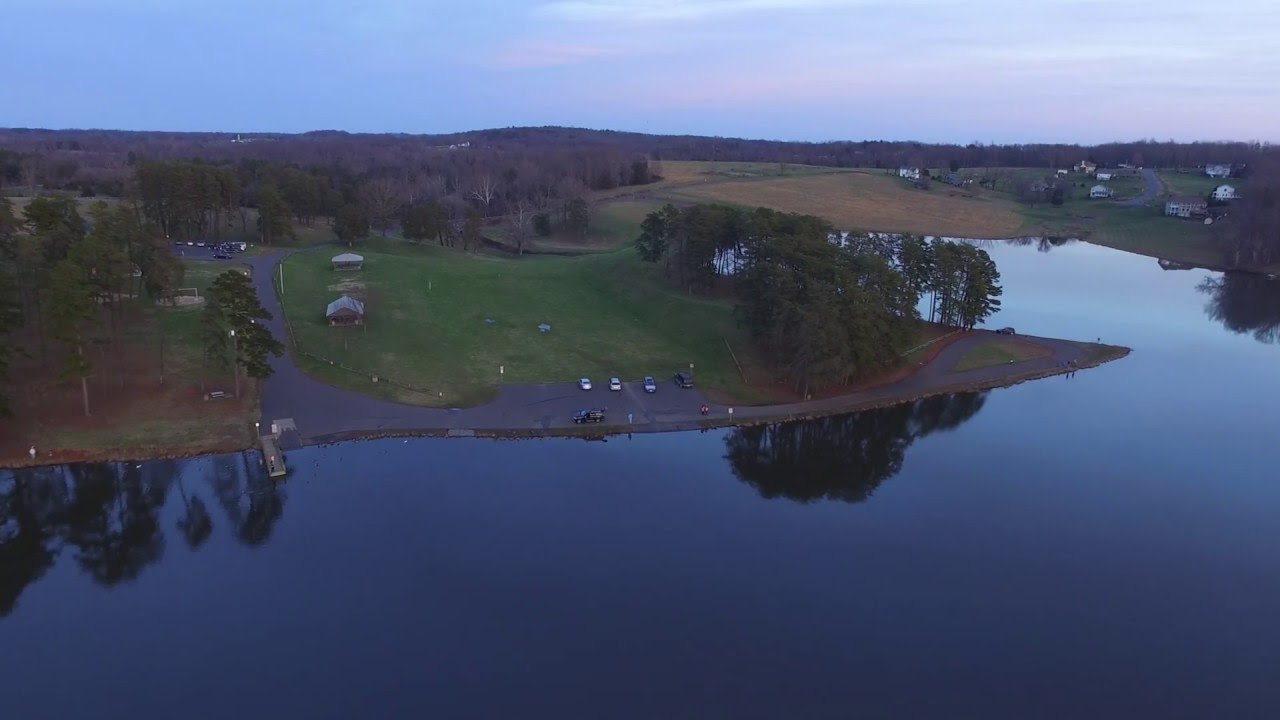 Mt. Run Lake drone footage Culpeper, Va. - YouTube