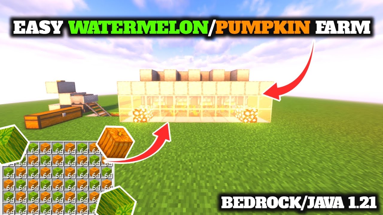 Unlimited Melon & Pumpkin Farm in Minecraft 1.21 – Works on Java ...