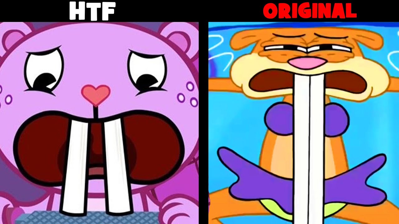HAPPY TREE FRIENDS SPONGEBOB REFERENCES. - YouTube
