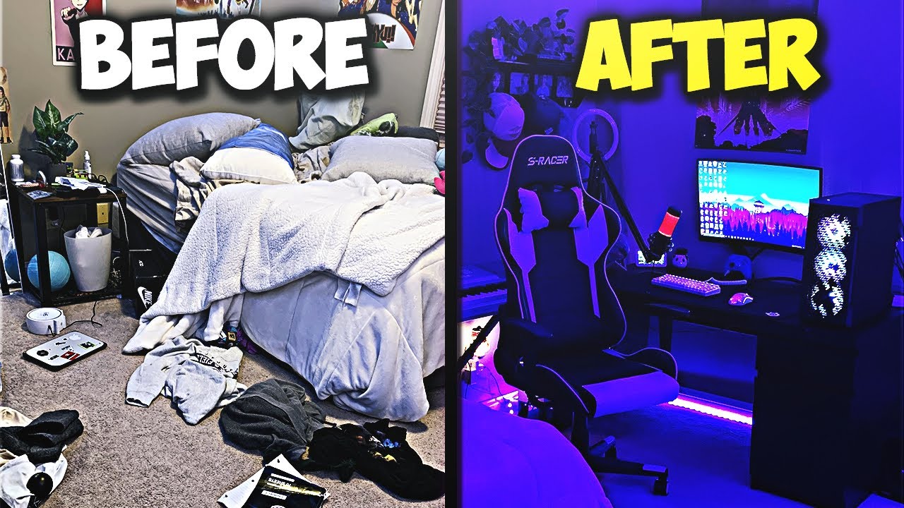 Transforming My Messy Room Into My DREAM Gaming Room! - YouTube