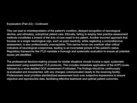 International Trauma Life Support  ITLS  Free Practice Test video