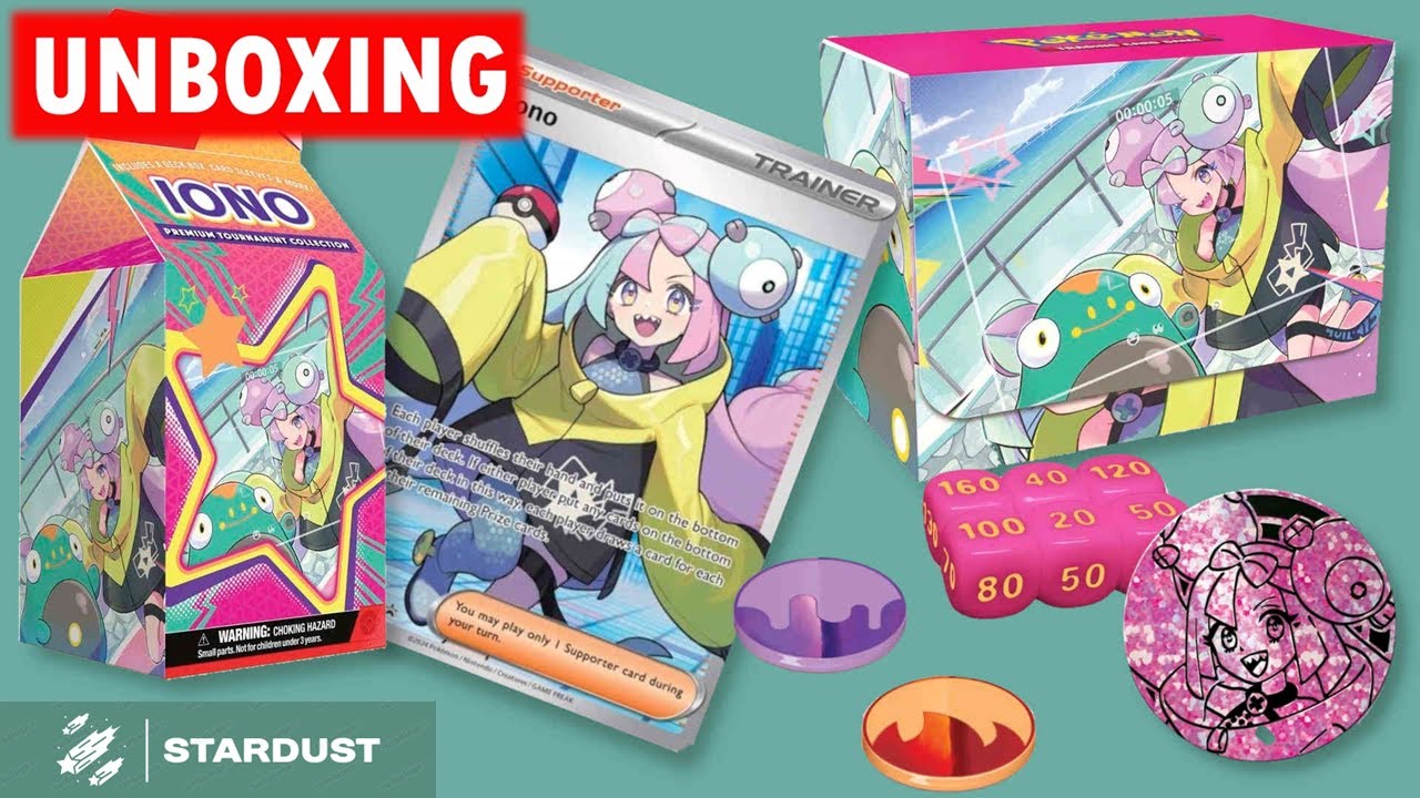 Abriendo la NUEVA Iono premium tournament collection box Pokemon TCG ...