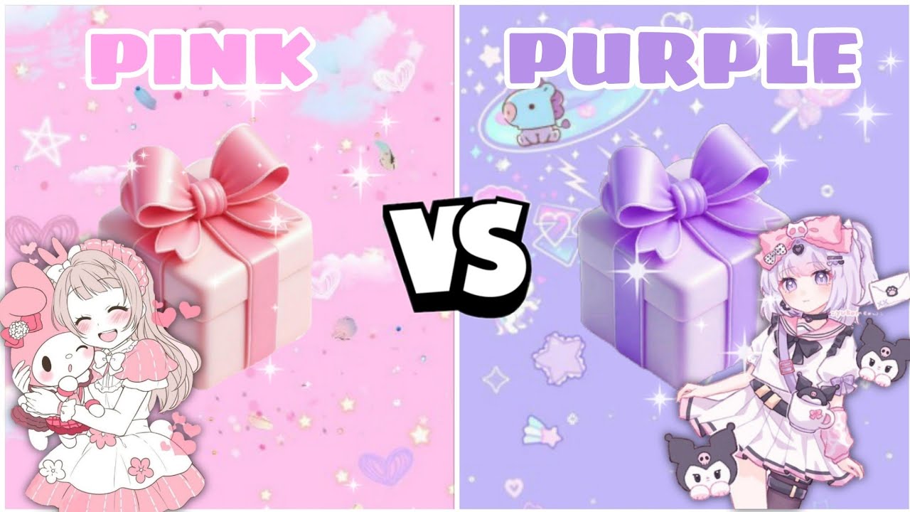 Pink 💗 vs purple 💜 #colourchallenge - YouTube