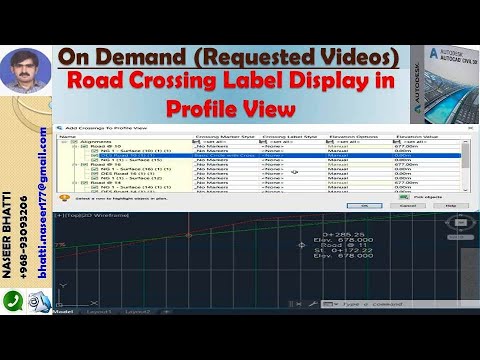Road Crossing Label Display in Profile View - YouTube