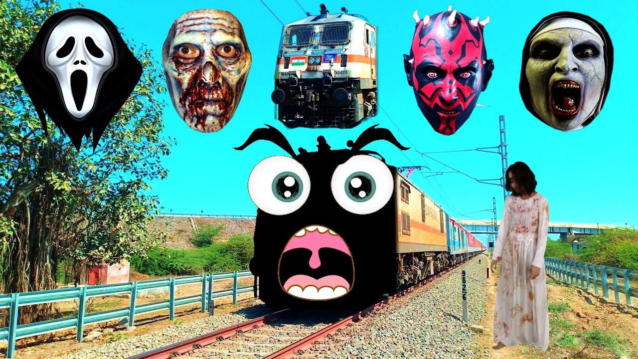 funny horror train amazing face video || new horror train face video ...