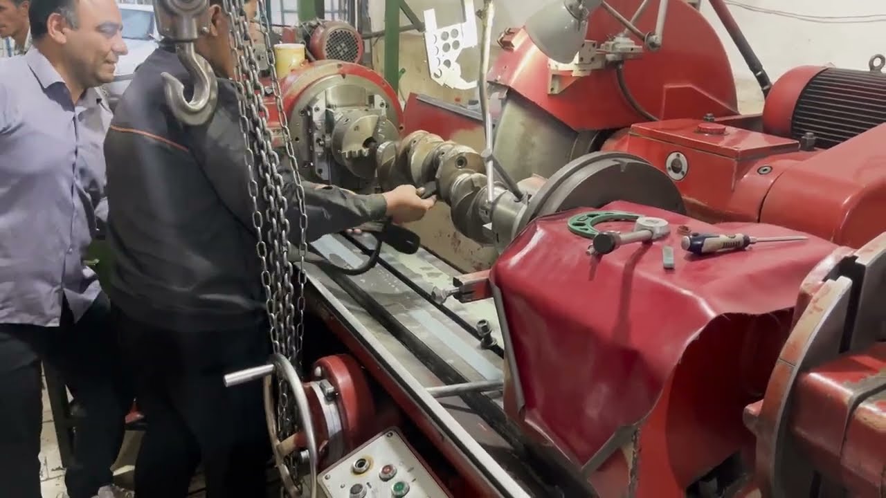 turning:/Crankshaft turning and repair in a few minutes part3 - YouTube