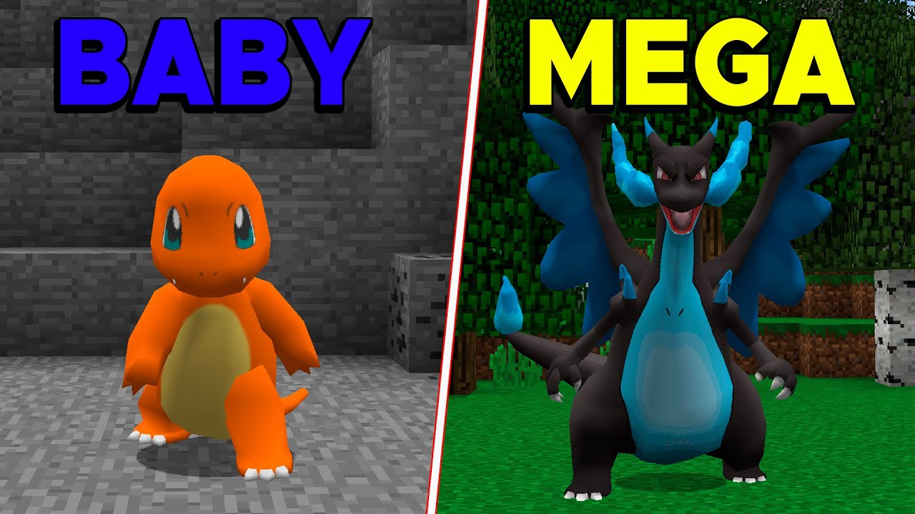 BABY POKEMON VS MEGA POKEMON NO MINECRAFT PIXELMON - YouTube