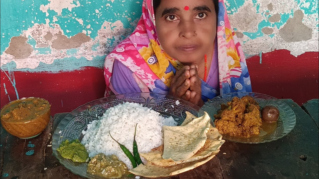 rice and sabji papad eating food #chanoeating #mukbang #eating - YouTube