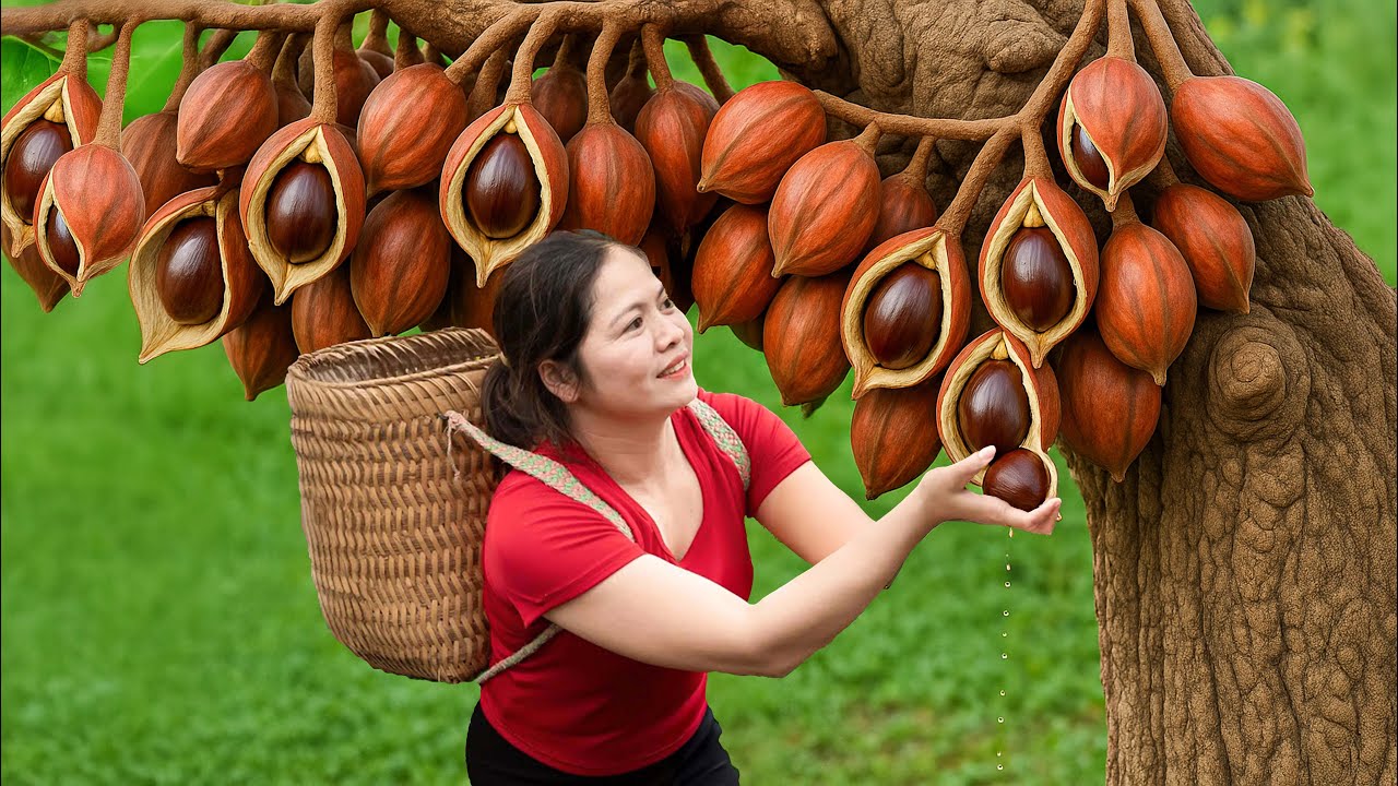 Harvesting 1000kg Wild Macadamia Nuts | Ancient Village Food – Sold Out ...