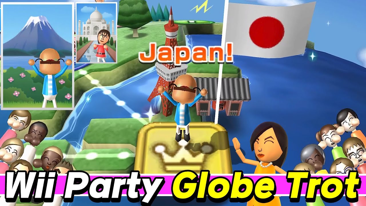 Globe Trot gameplay 3 Round Match | Wii party globe trot is weird - YouTube