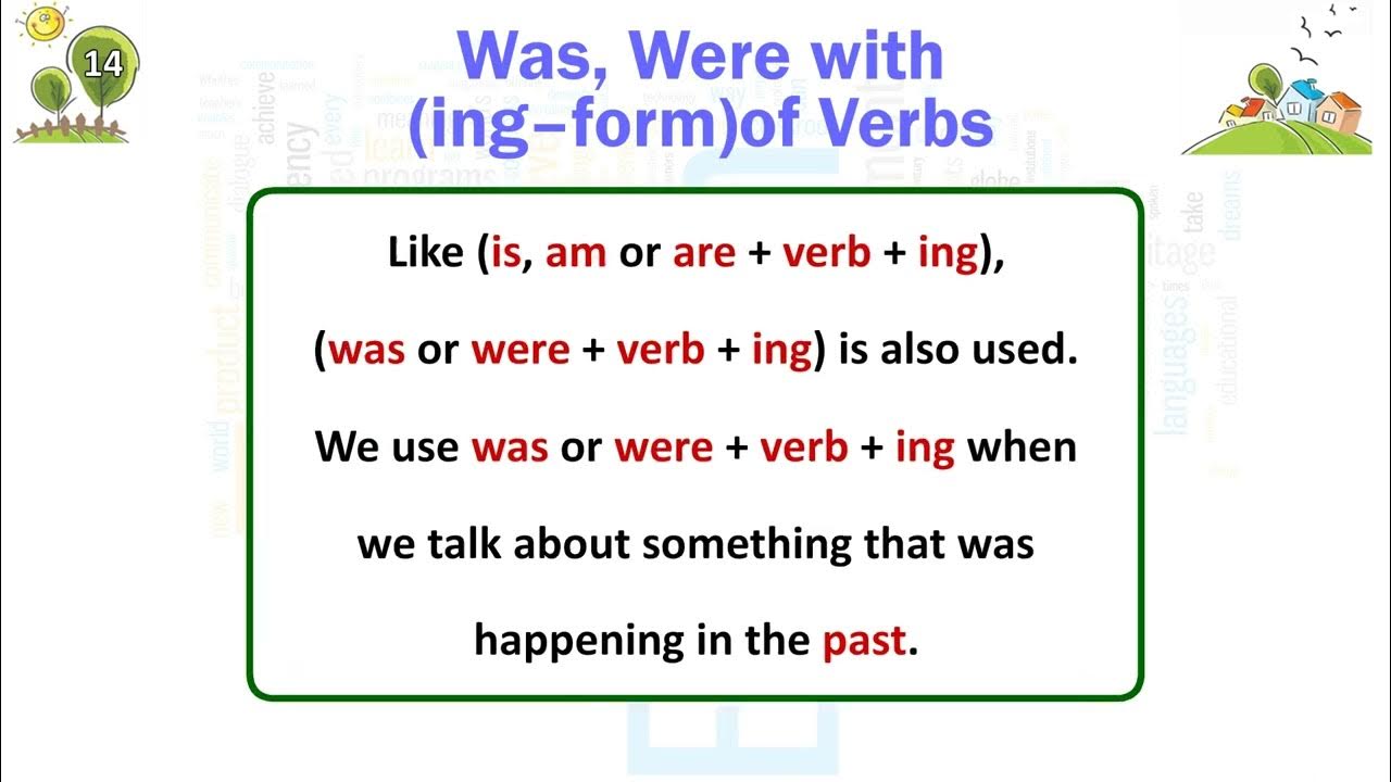 Was, Were with (ing–forms) of Verbs II Perfect_Grammar_Book_002 II ...