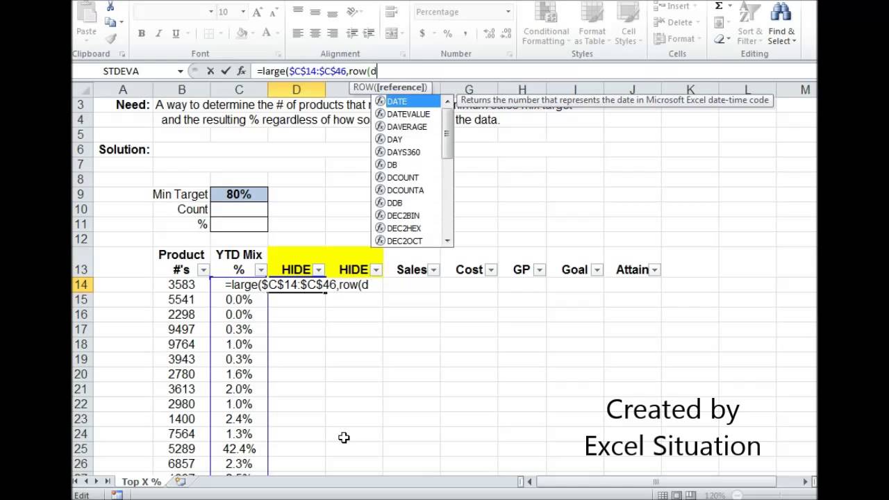 Excel 80 20 Rule Unaffected By Sorting YouTube excel-80-20-rule-unaffected-by-sorting-youtube