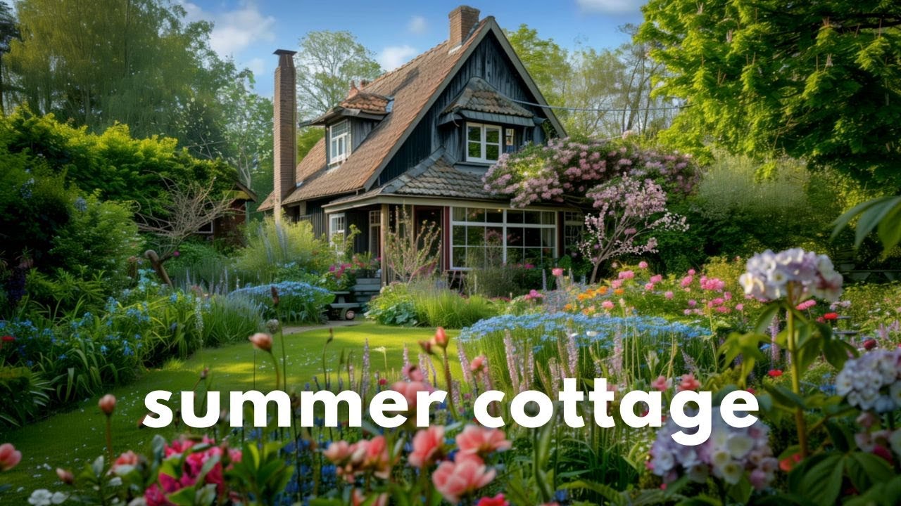 Summer Cottage Ambience 🌸ㅣNature Sounds & Summer Garden Ambienceㅣ ...
