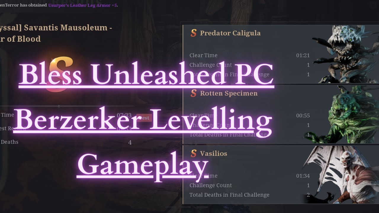Bless Unleashed PC - Berserker Levelling - YouTube