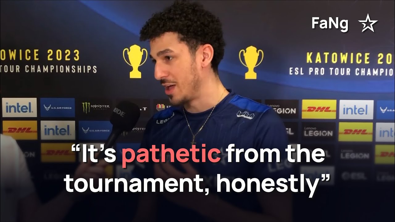 FaNg on tech issue: "it's pathetic from the tournament" - YouTube