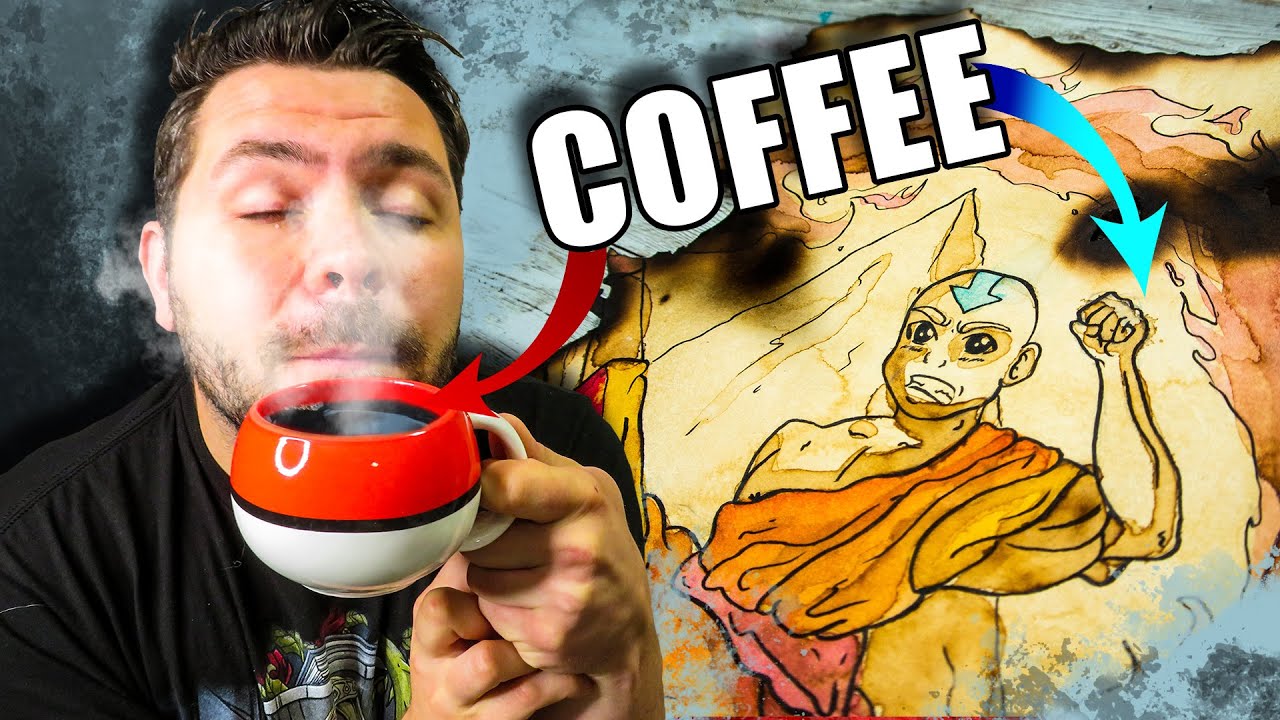 COFFEE Painting Avatar: The Last Airbender | (Aang and Sokka) - YouTube