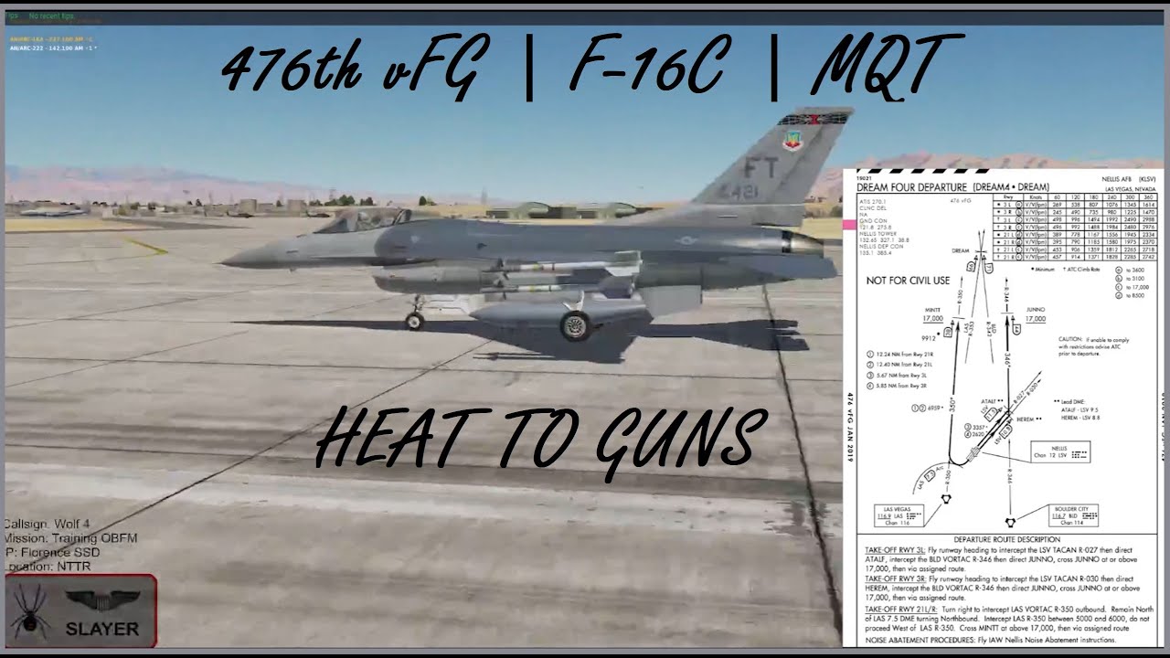 Heat to Guns | OBFM | F-16C MQT | 476th vFG | Full Sortie - YouTube